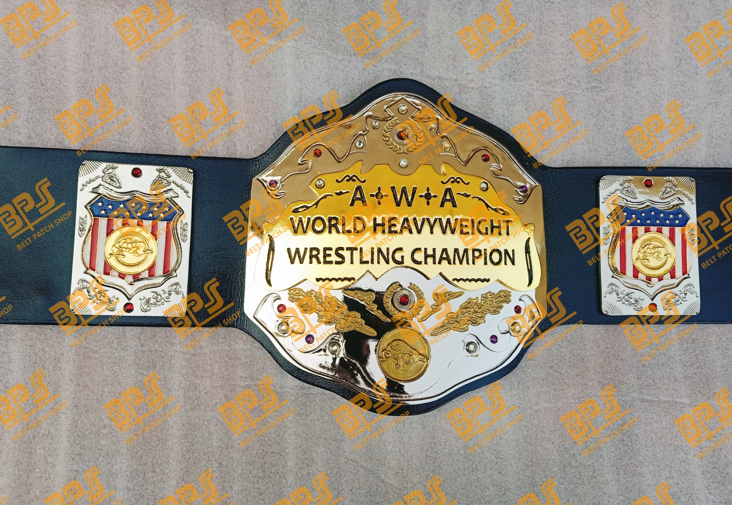 A+W+A AWA World Heavyweight Wrestling Championship Title Belt