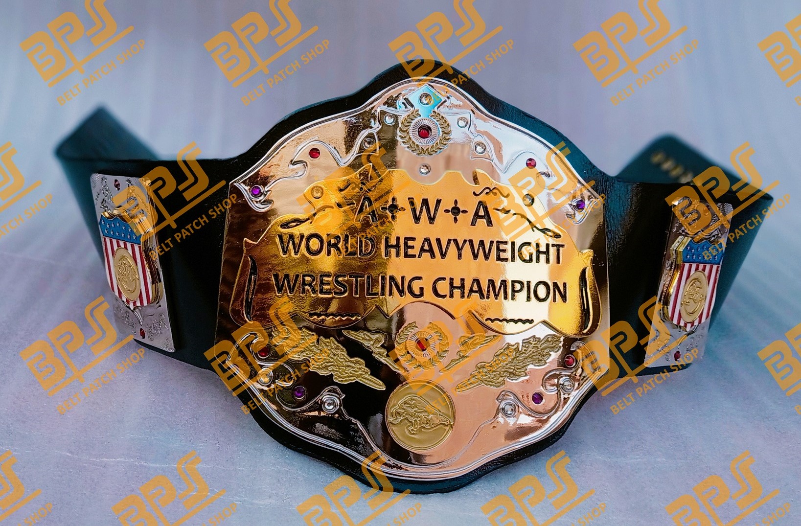 A+W+A AWA World Heavyweight Wrestling Championship Title Belt