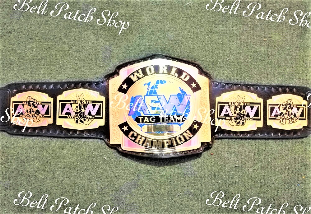 AEW World Tag Team Heavyweight Wrestling Championship Title Belt
